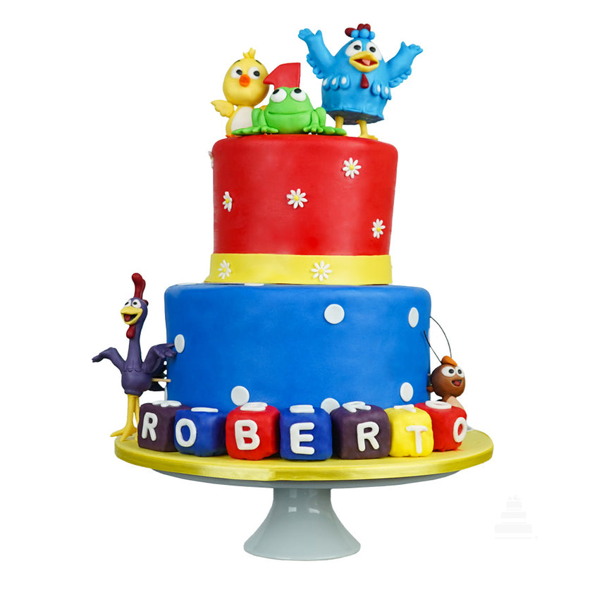 Pastel Gallina Pintadita, Pollito Amarillito, Gallo Corocó, Cucarachit ...