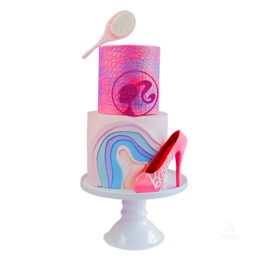 Barbie Fashion world pink cake, Pastel decorado de moda Barbie – L ...