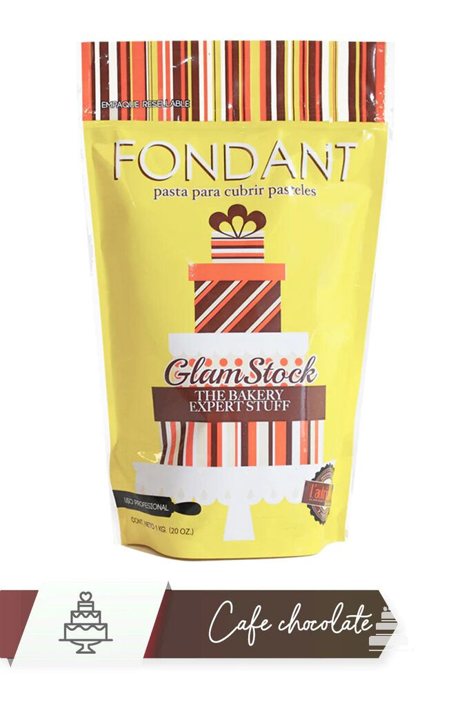 Fondant Color café y sabor Chocolate 1 Kg, listo para cubrir pasteles ...