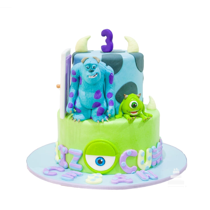 Monsters Inc, pastel decorado de fondant – L Autrichienne