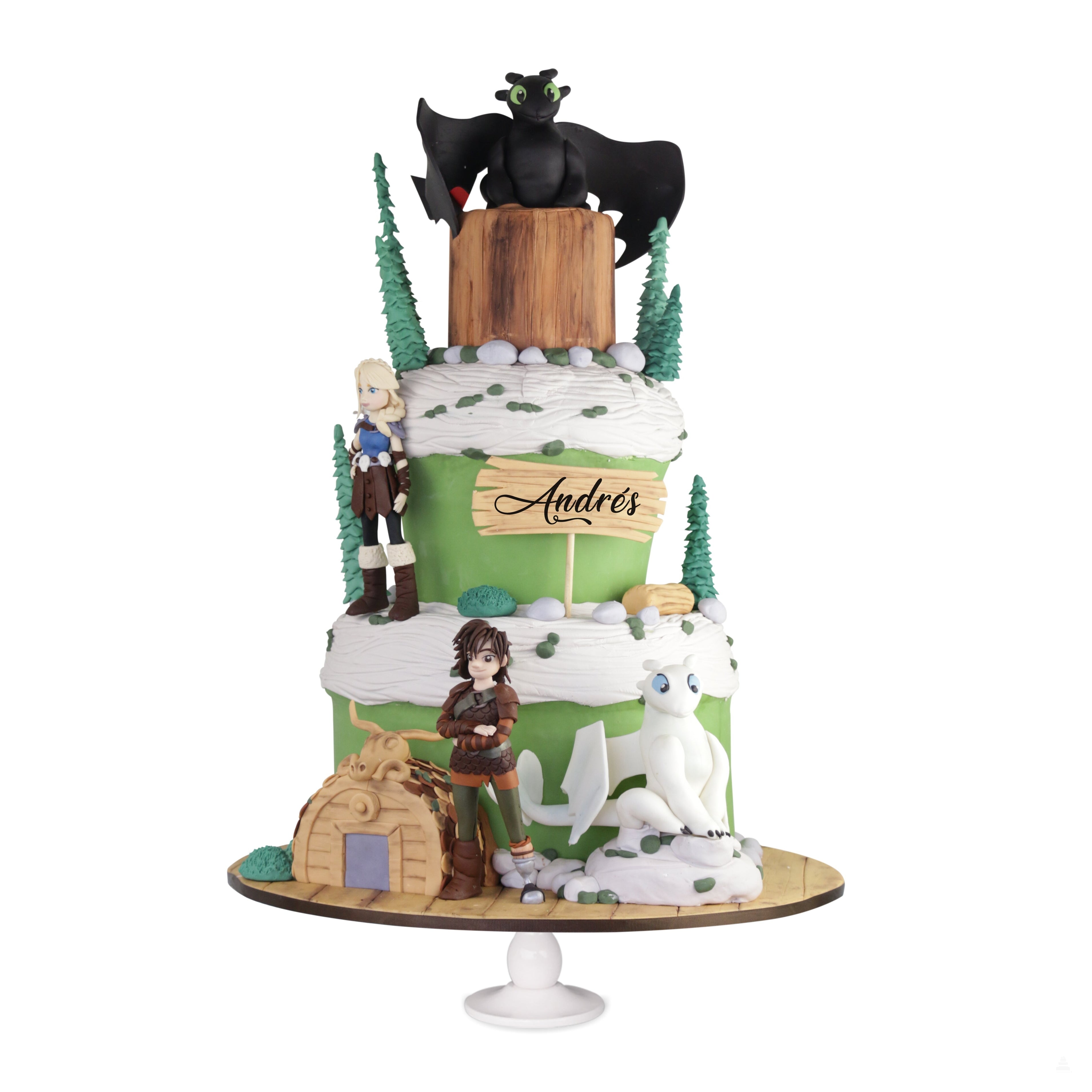 Cómo entrenar a tu dragón 3, Pastel de Fondant de Chimuelo – L Autrichienne