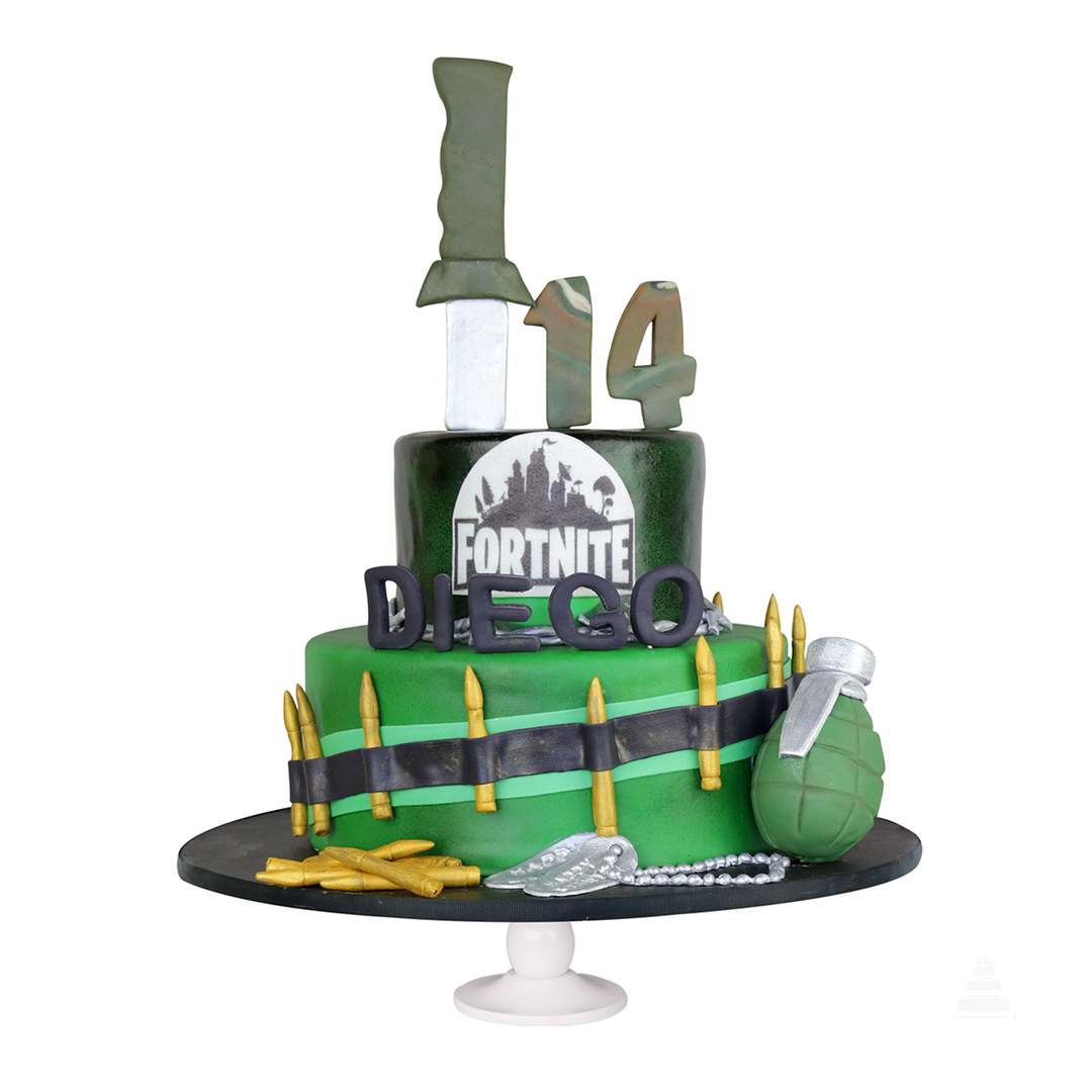 Pastel decorado en dos pisos de Fortnite Battle Royale – L Autrichienne